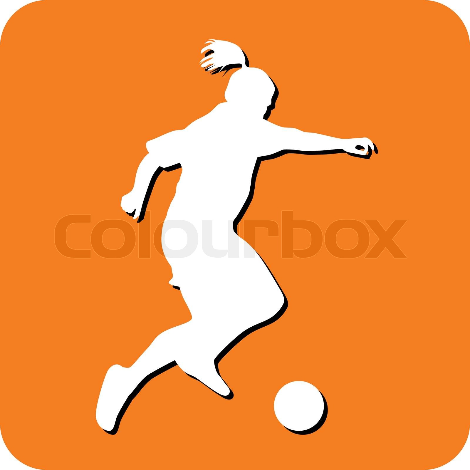 woman soccer player | Stock vector | Colourbox