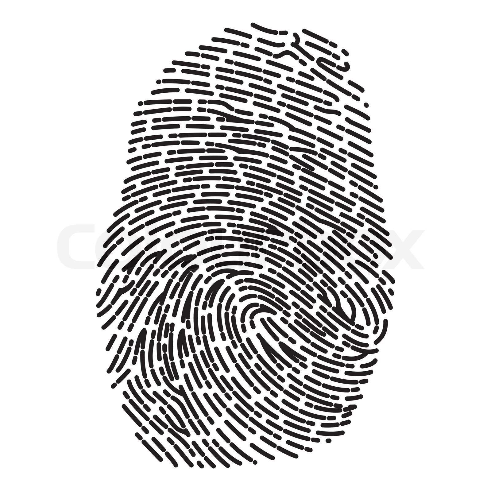 Dashed Line Fingerprint | Stock vector | Colourbox