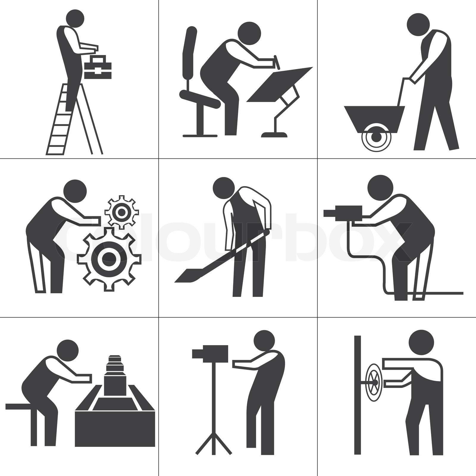 operation worker, mechanic | Stock vector | Colourbox