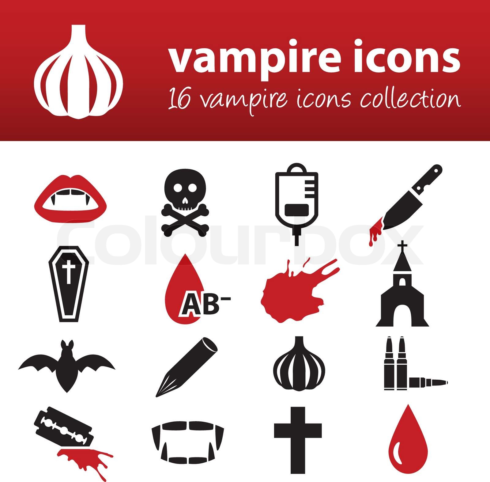vampire icons | Stock vector | Colourbox