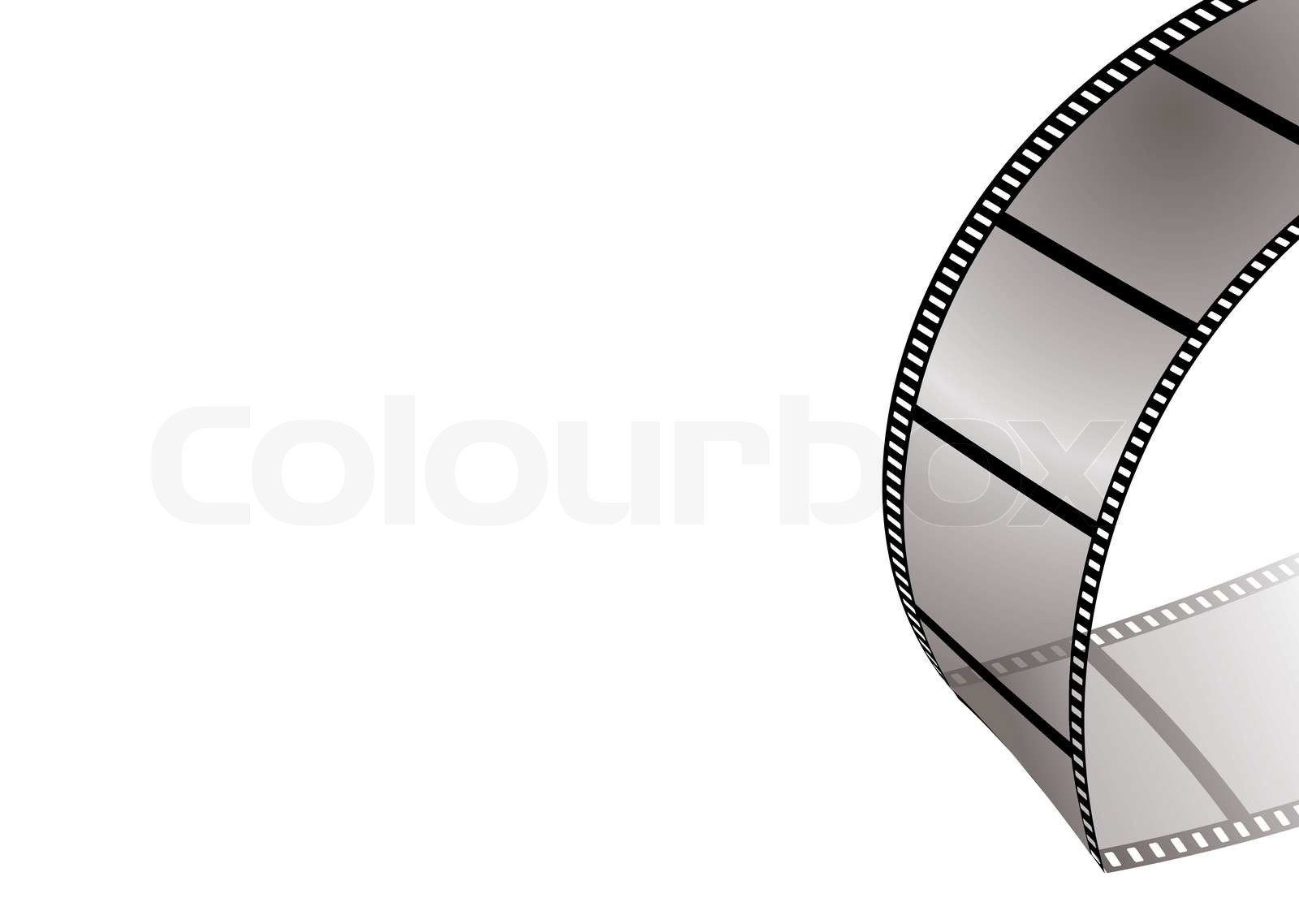 illustrated piece of film with a drop shadow | Stock vector | Colourbox