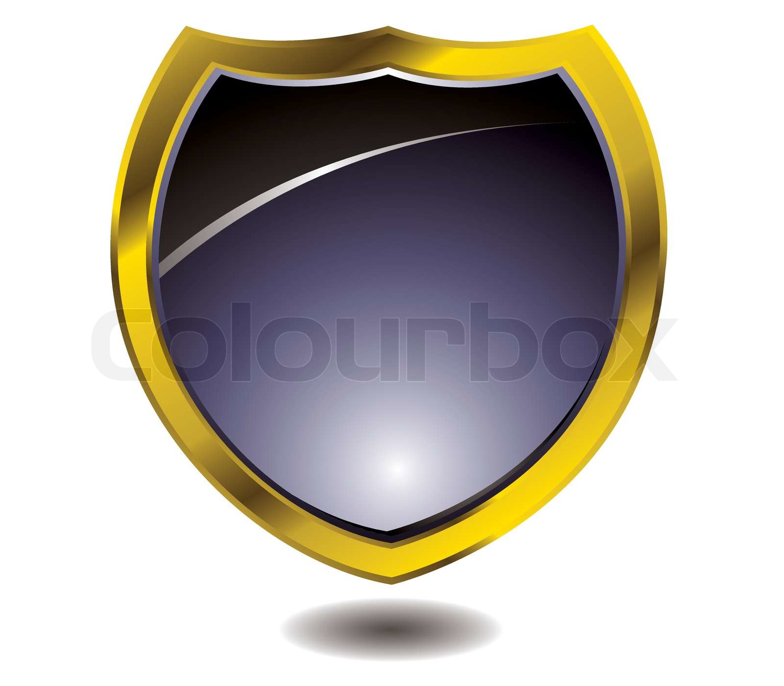 Modern shield design with drop shadow and a gold bevel | Stock vector ...