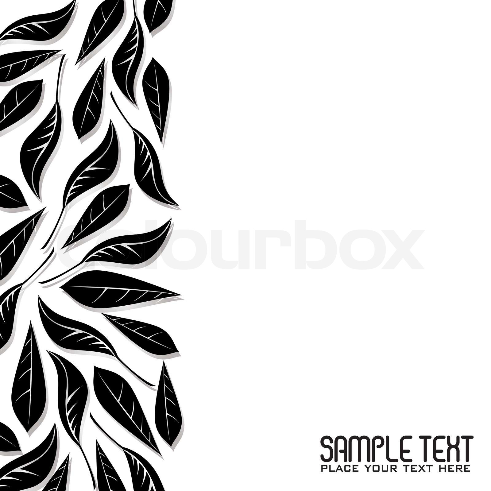 Abstract leaf designed border with copy space and shadow | Stock vector ...