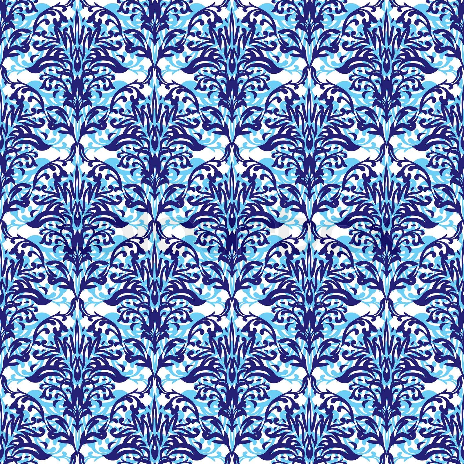 Two tone blue seamless repeating wallpaper background design | Stock ...