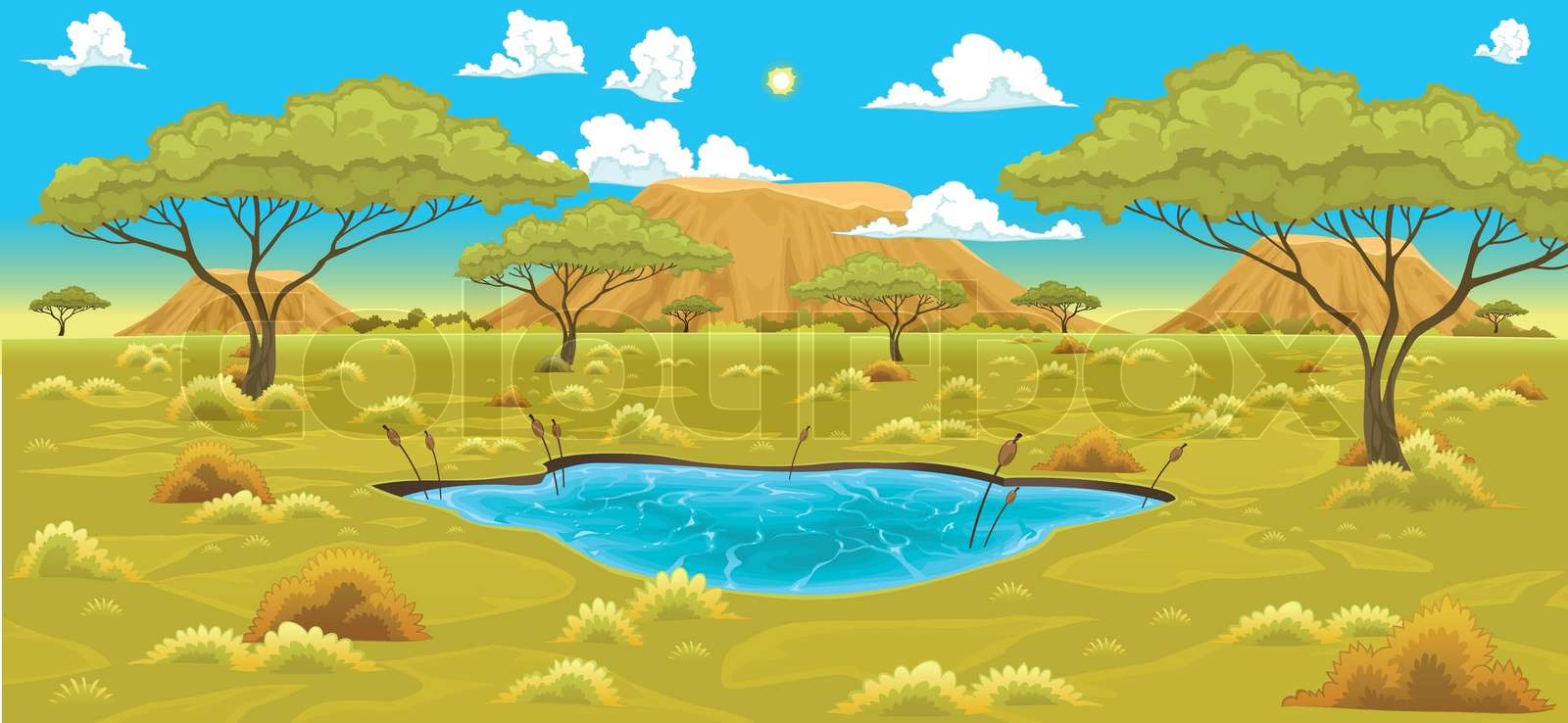 African landscape | Stock vector | Colourbox