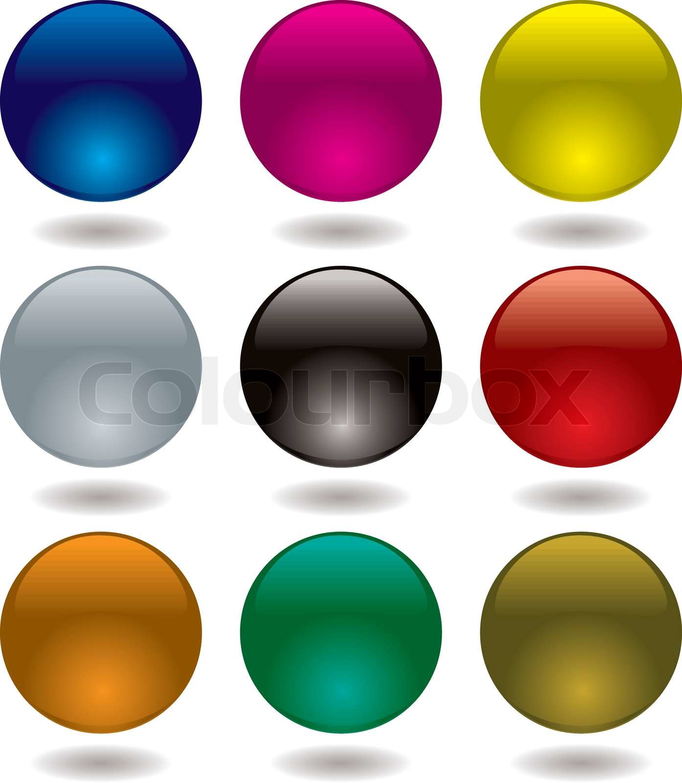 Collection of nine transparent marbles that make an ideal icon | Stock ...