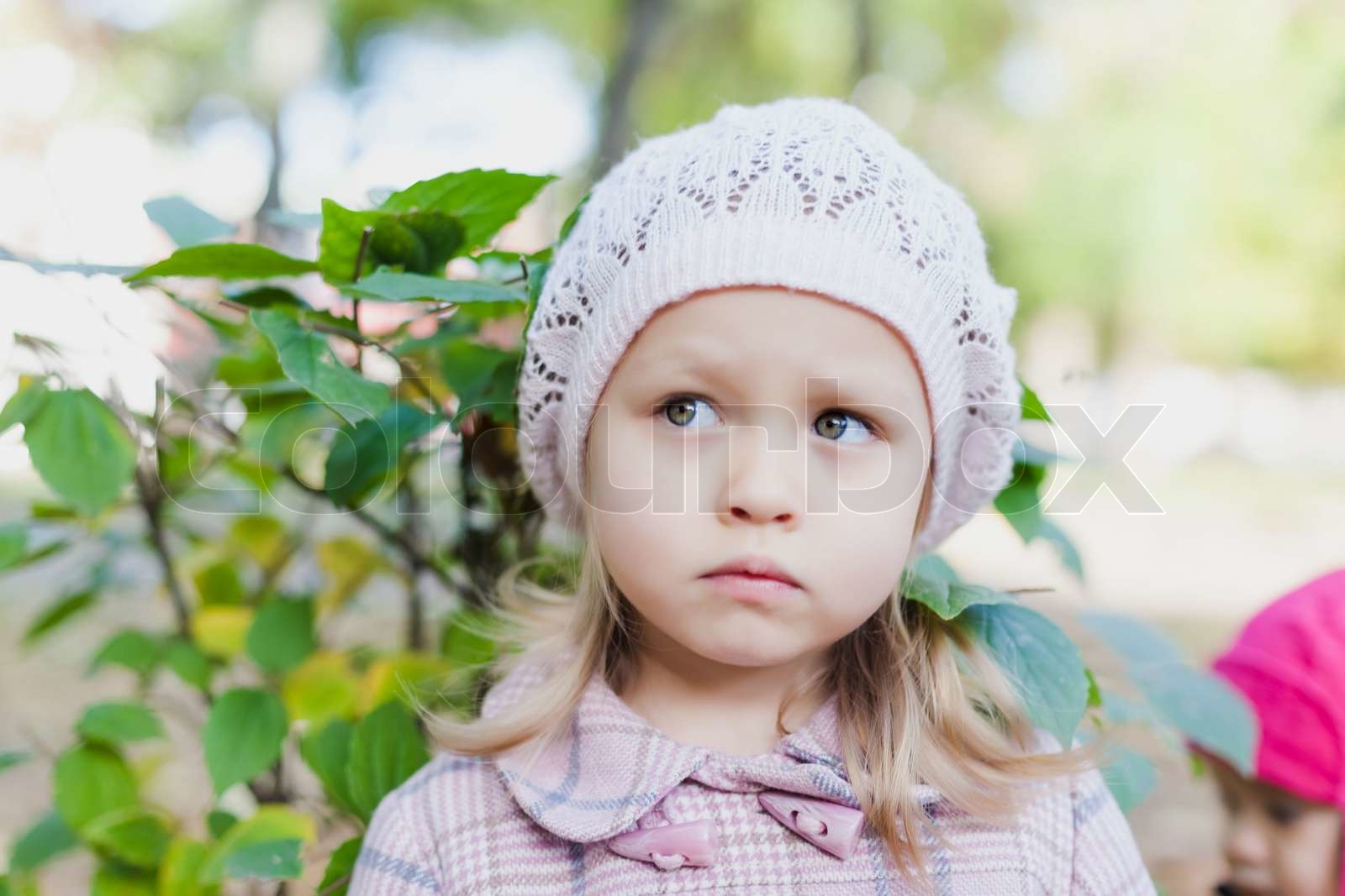 Sad little girl | Stock image | Colourbox