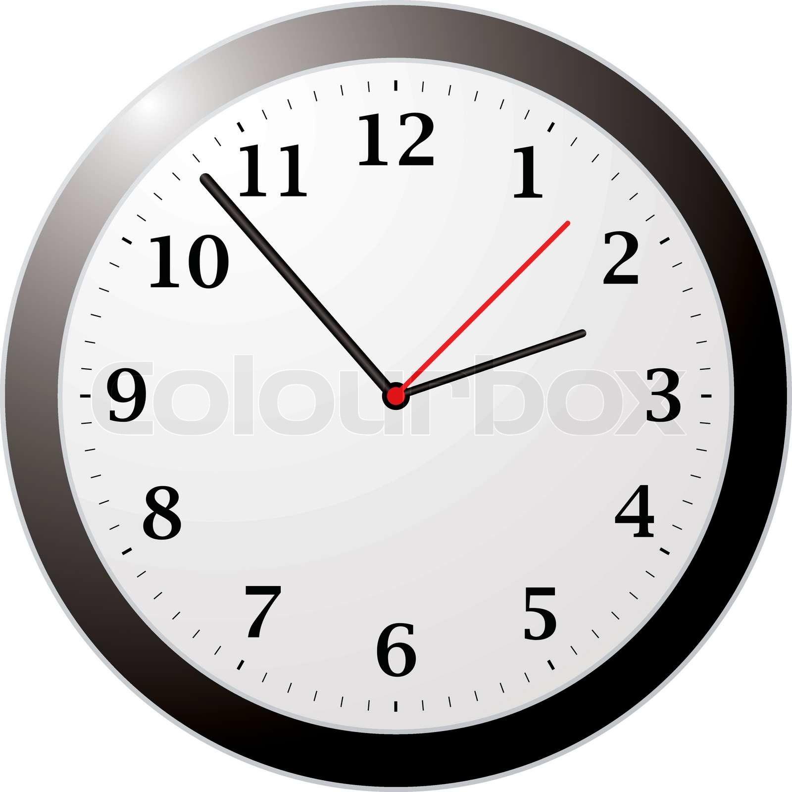 Illustrated editable clock with plain easy to read figures | Stock ...