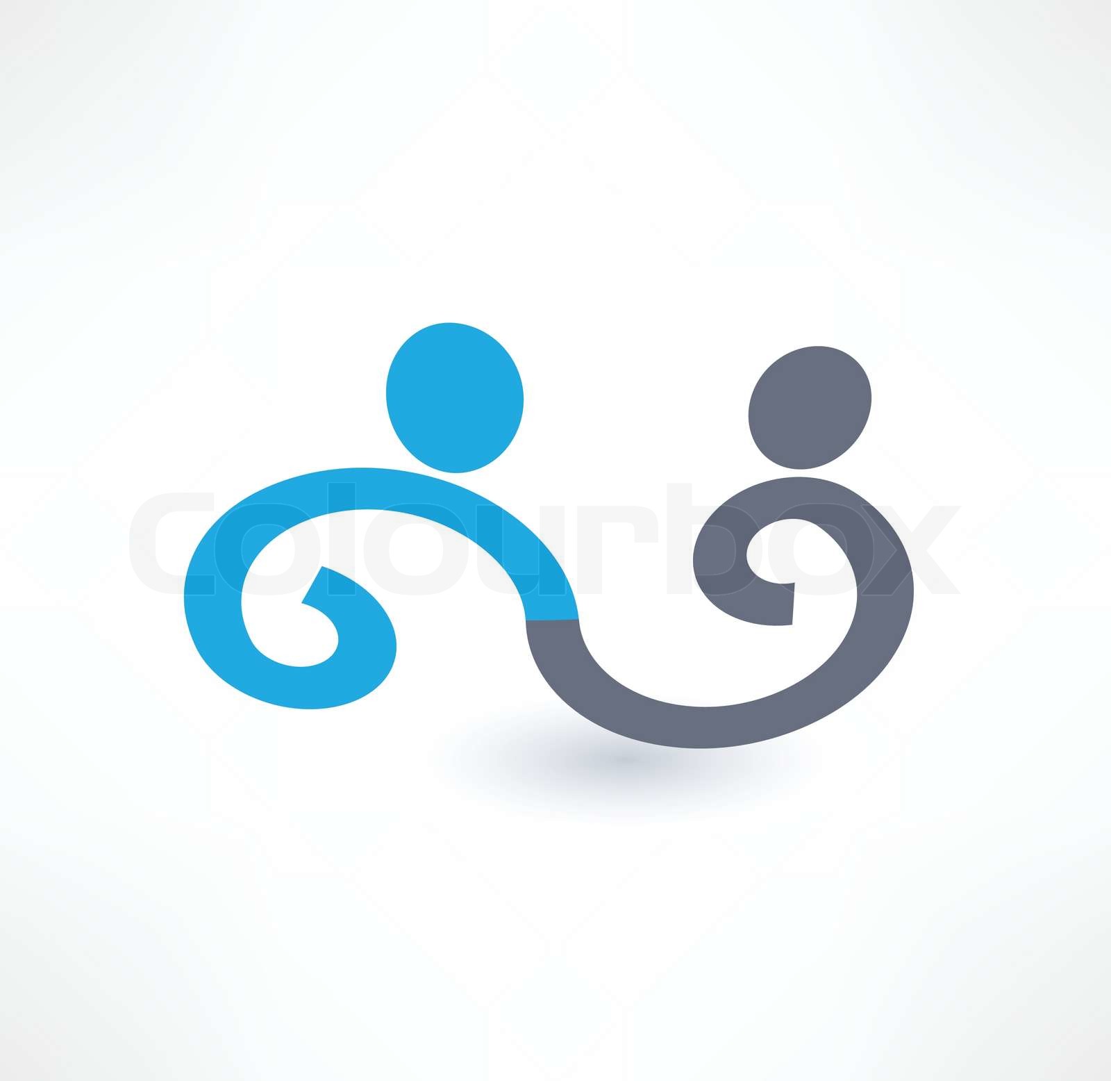 icon, freunde, konzept | Stock-Vektor | Colourbox