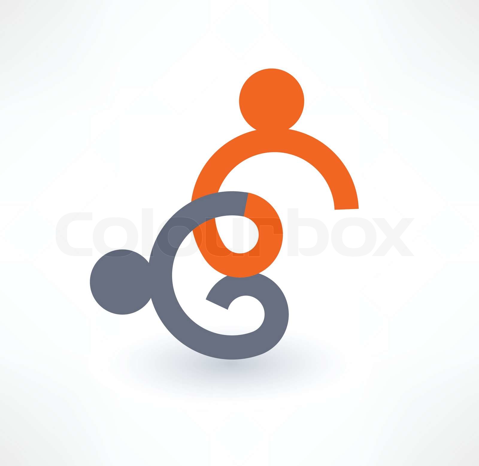 Cooperation and partnership, handshake icon. Logo design. | Stock ...