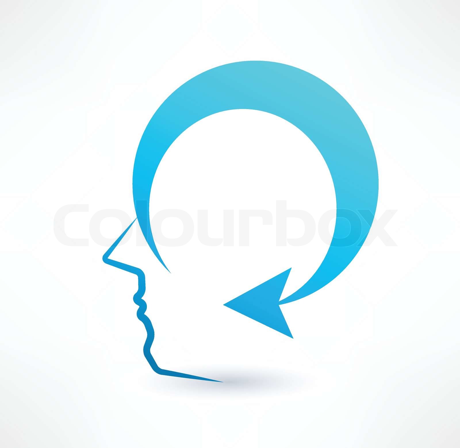 Thinking icon. Design logo. | Stock vector | Colourbox