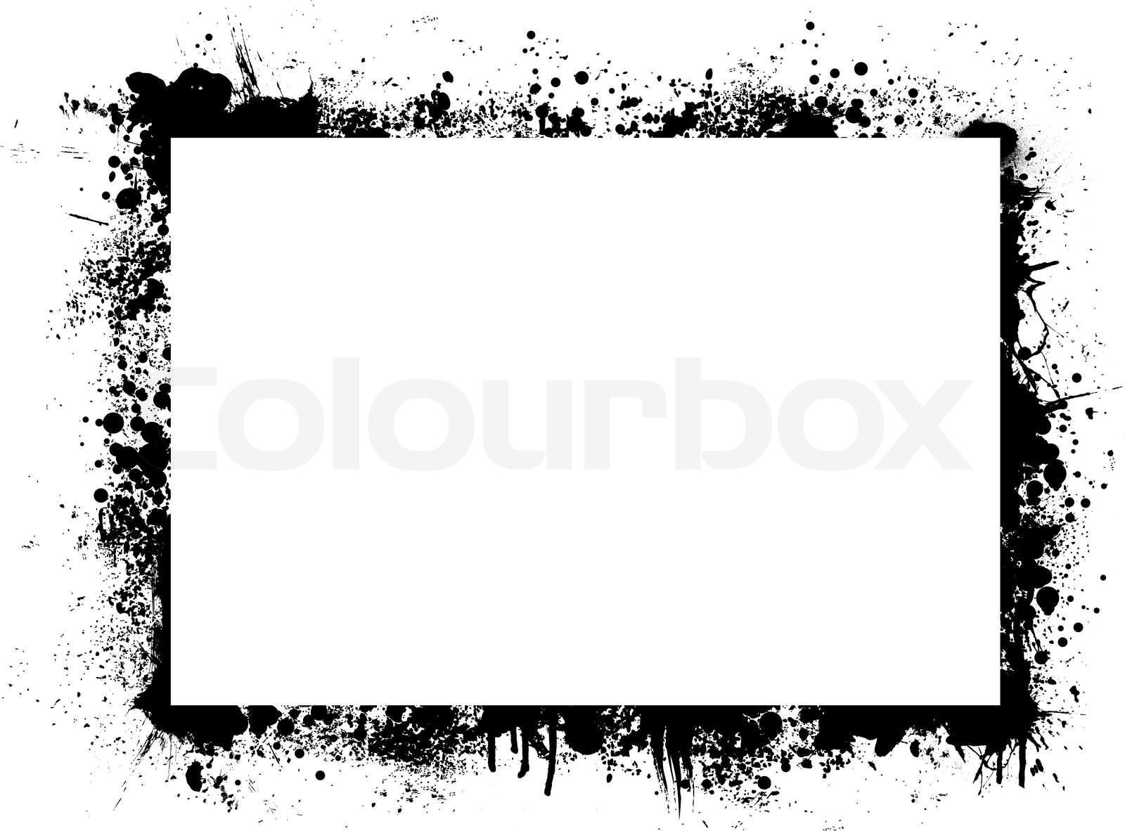 Abstract ink border with plenty of white copy space | Stock vector ...