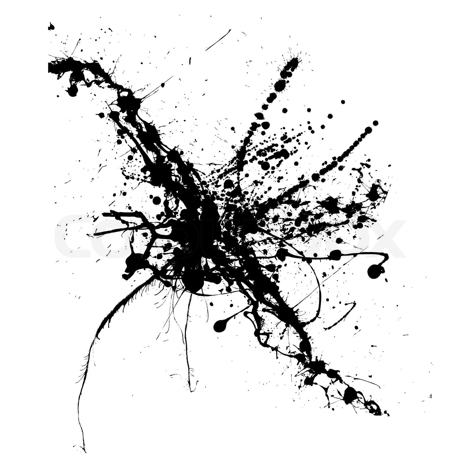 ink splatter on a white background isolated illustration | Stock vector ...