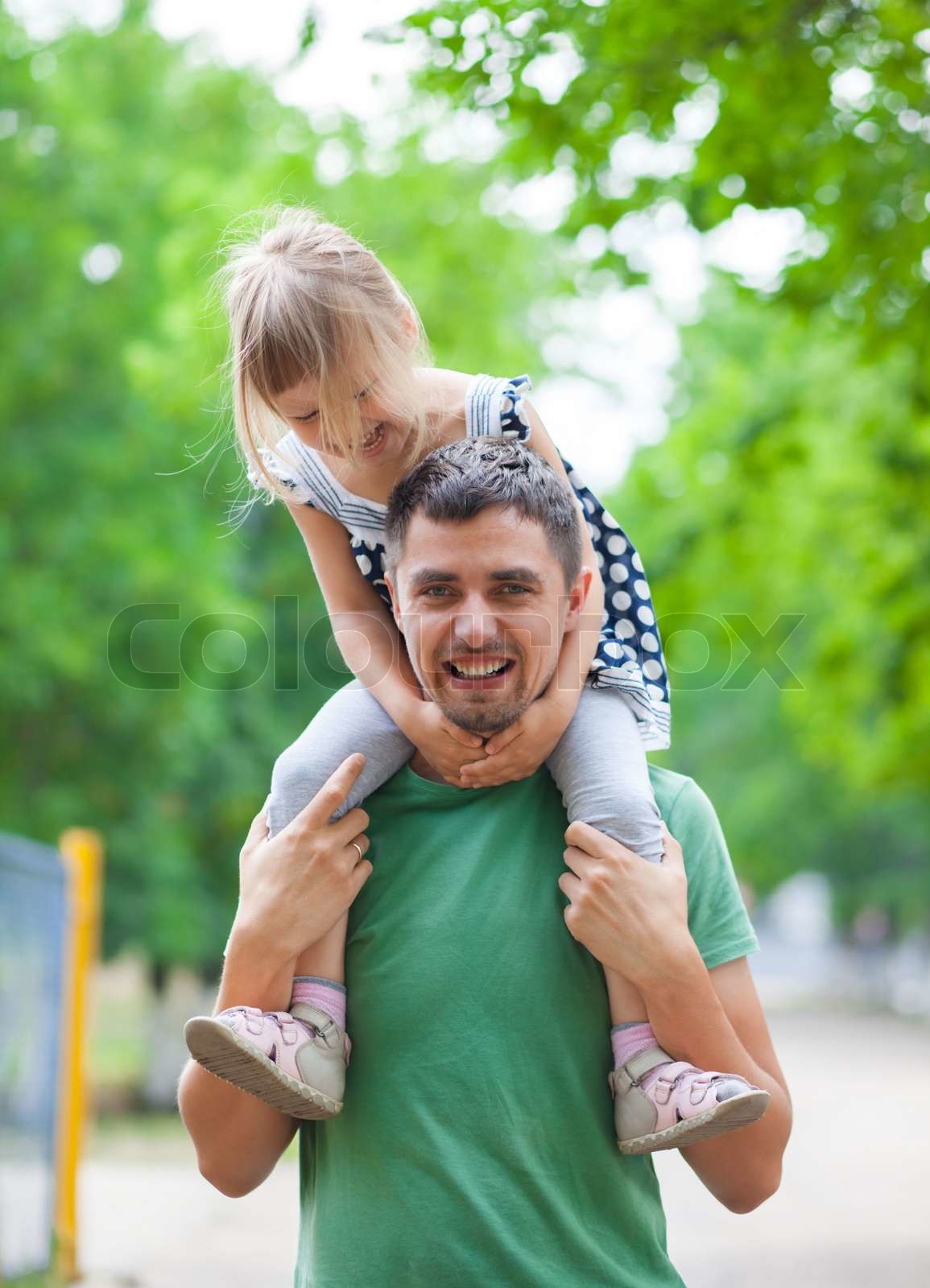 father walking with daughter | Stock image | Colourbox