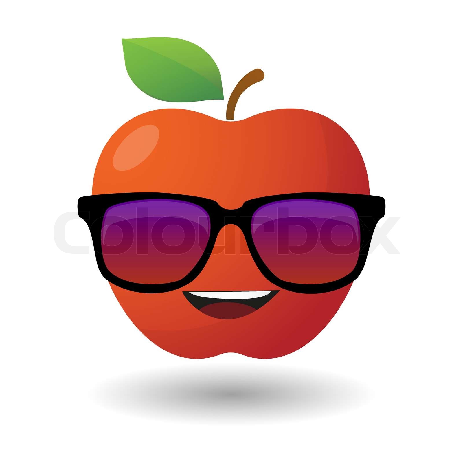 apple avatar wearing glasses | Stock vector | Colourbox