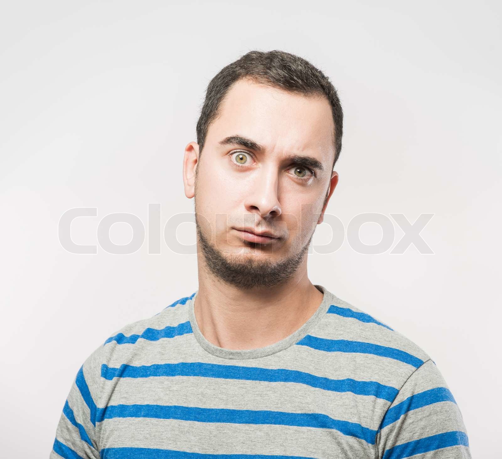Anger, close up of angry man | Stock image | Colourbox