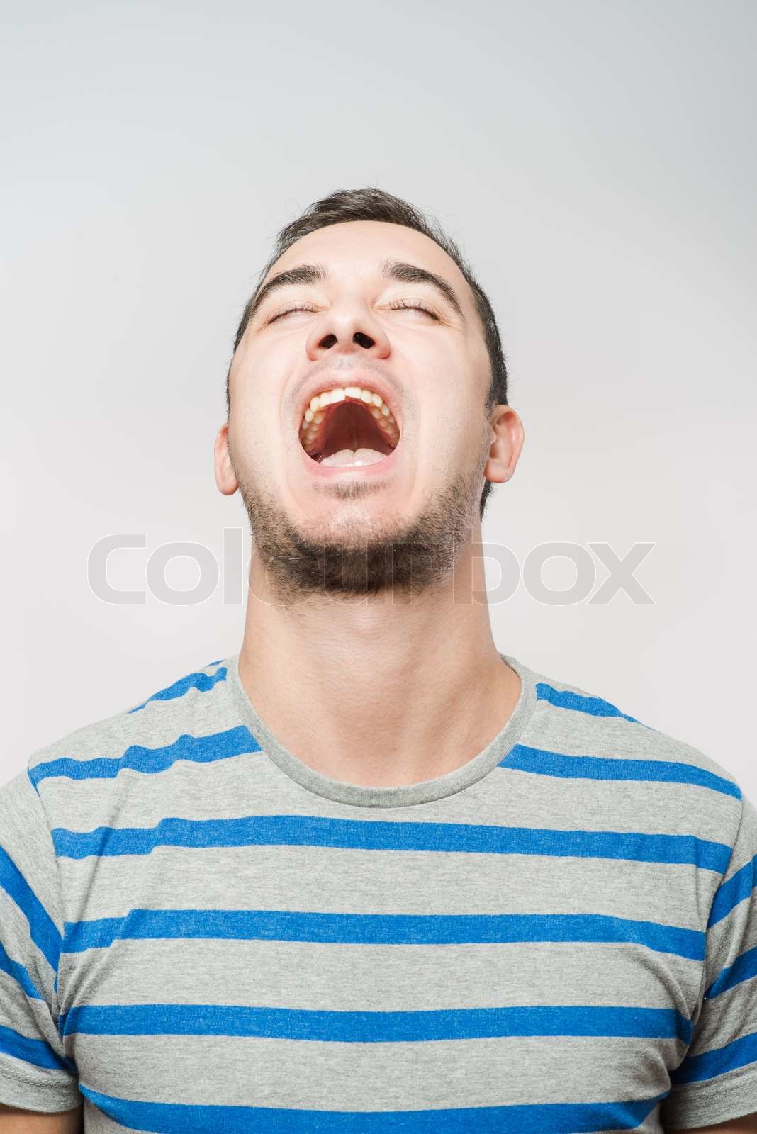 Anger, close up of angry man | Stock image | Colourbox