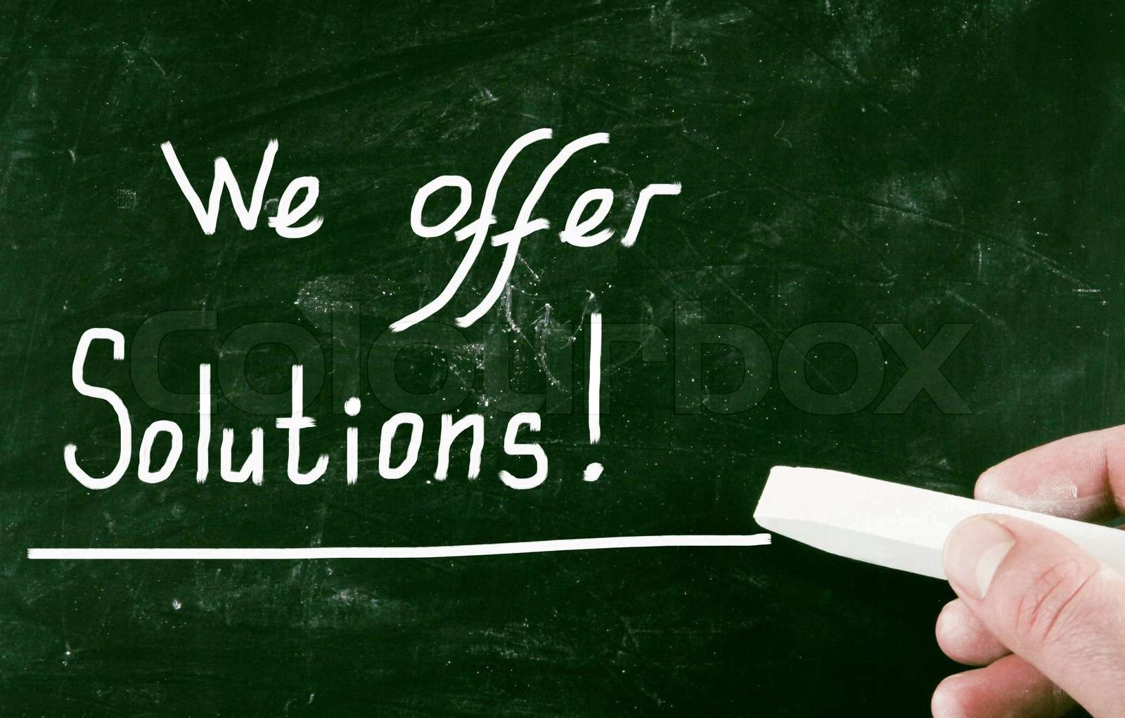 we offer solutions | Stock image | Colourbox