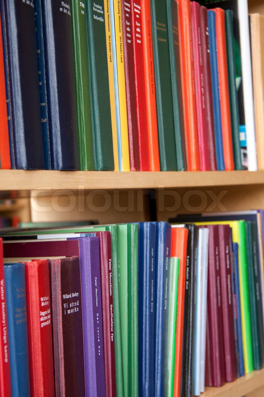 Bookshelves in a public library | Stock image | Colourbox