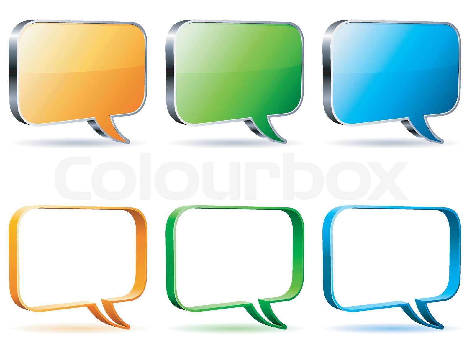 sprechen, deko, symbol | Stock-Vektor | Colourbox