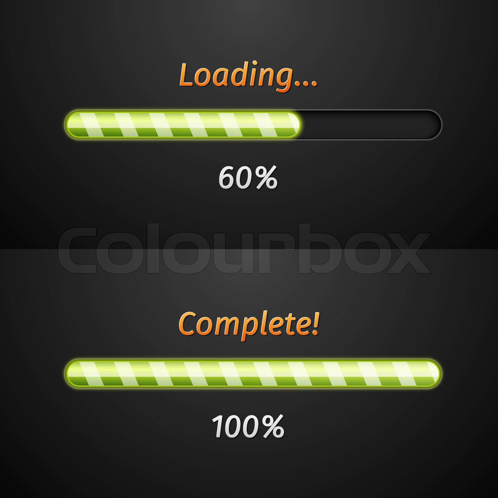 Green vector progress bars | Stock vector | Colourbox
