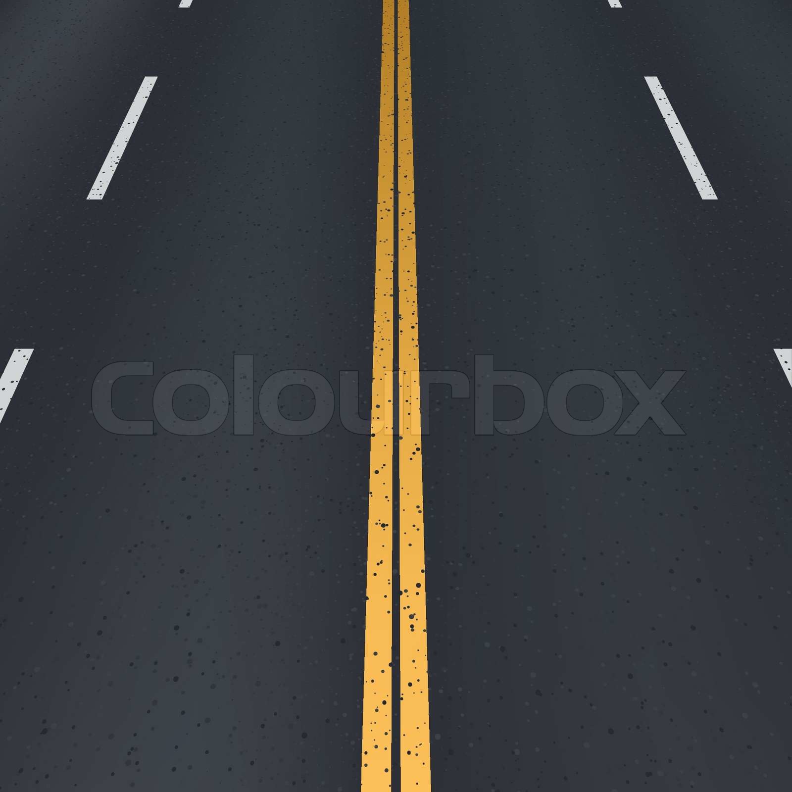 Asphalt highway perspective view. | Stock vector | Colourbox