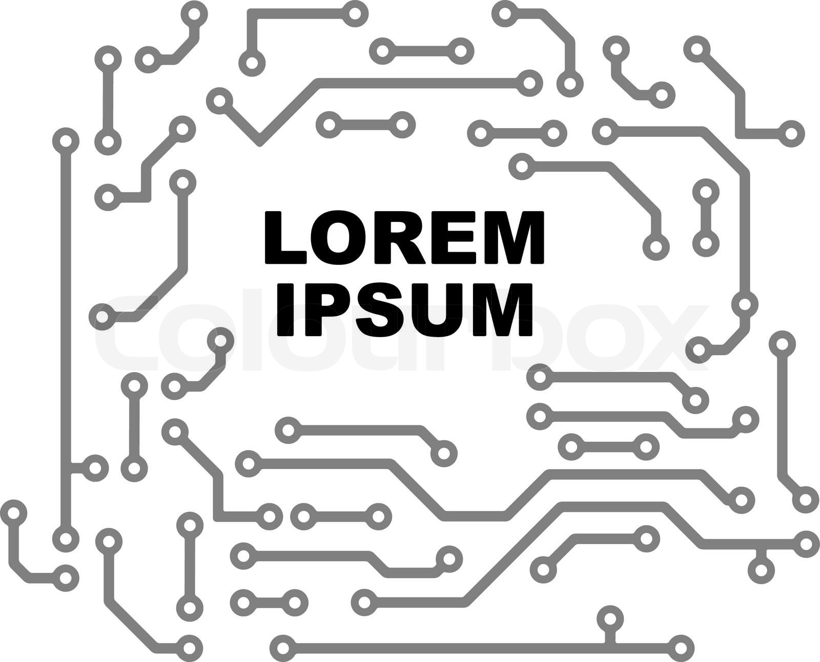 Background in PCB-layout style | Stock vector | Colourbox