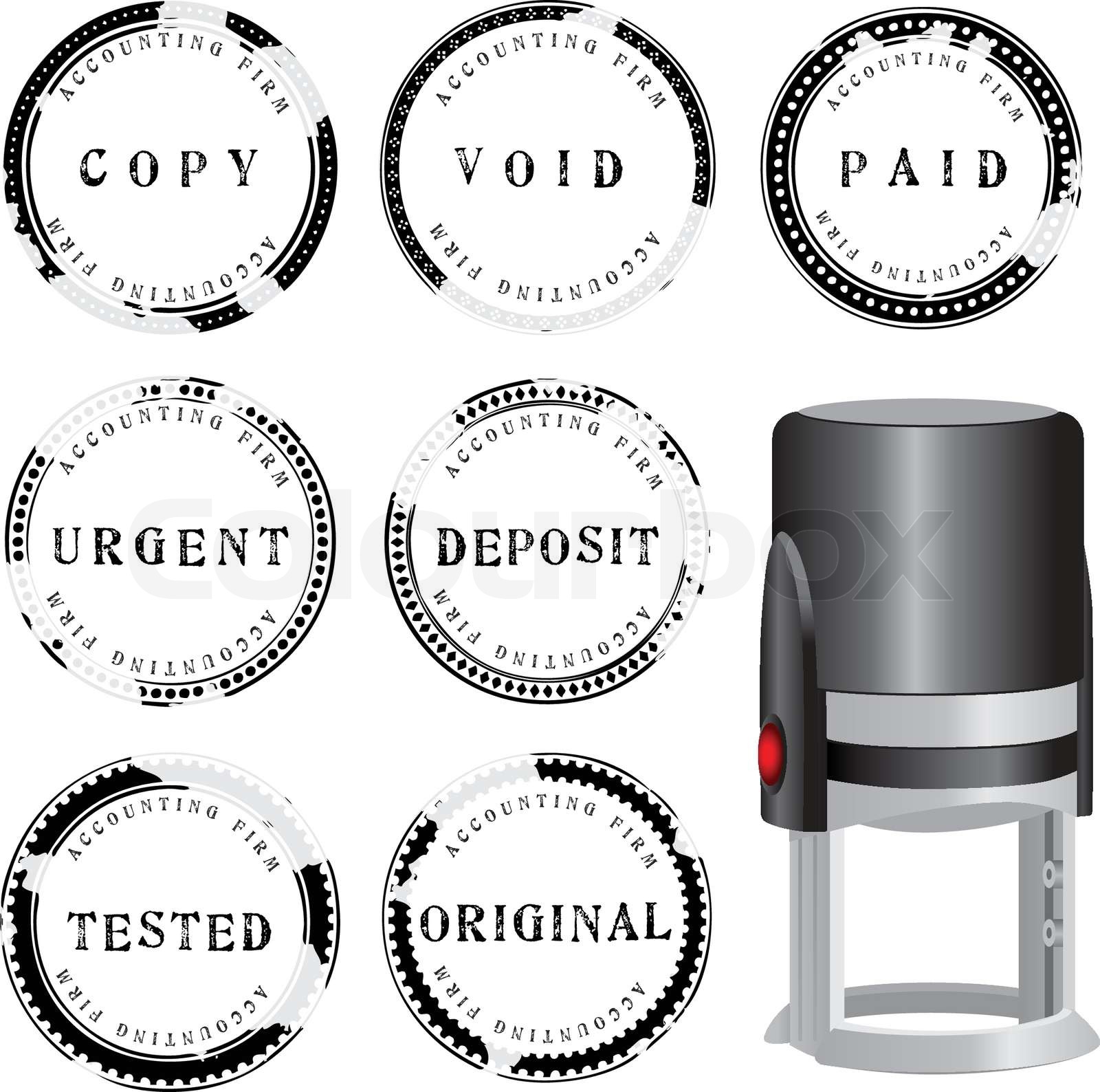 Modern stamp Bookkeeping | Stock vector | Colourbox