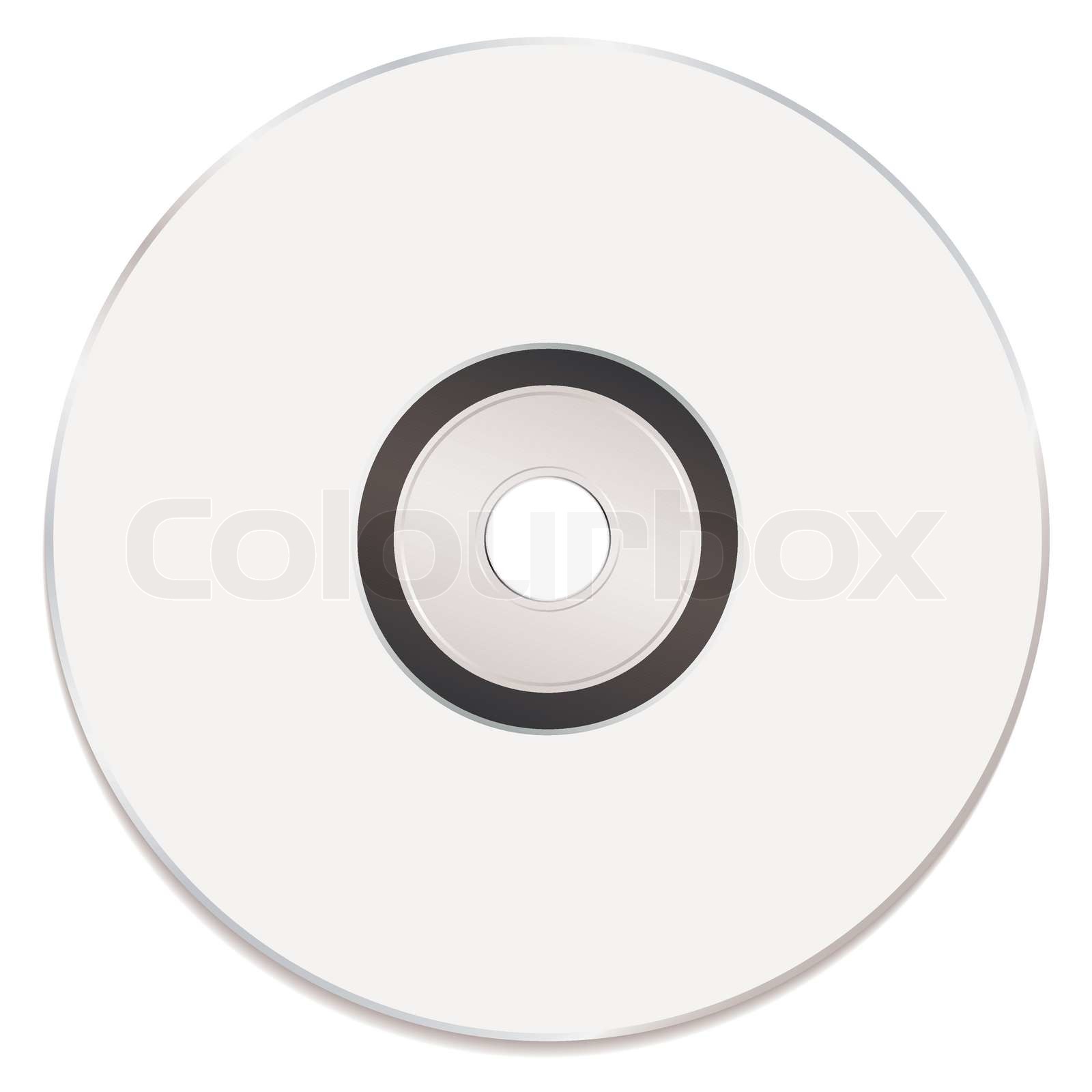 leere weiße Musik-CD oder cd mit Platz für text | Stock-Vektor | Colourbox
