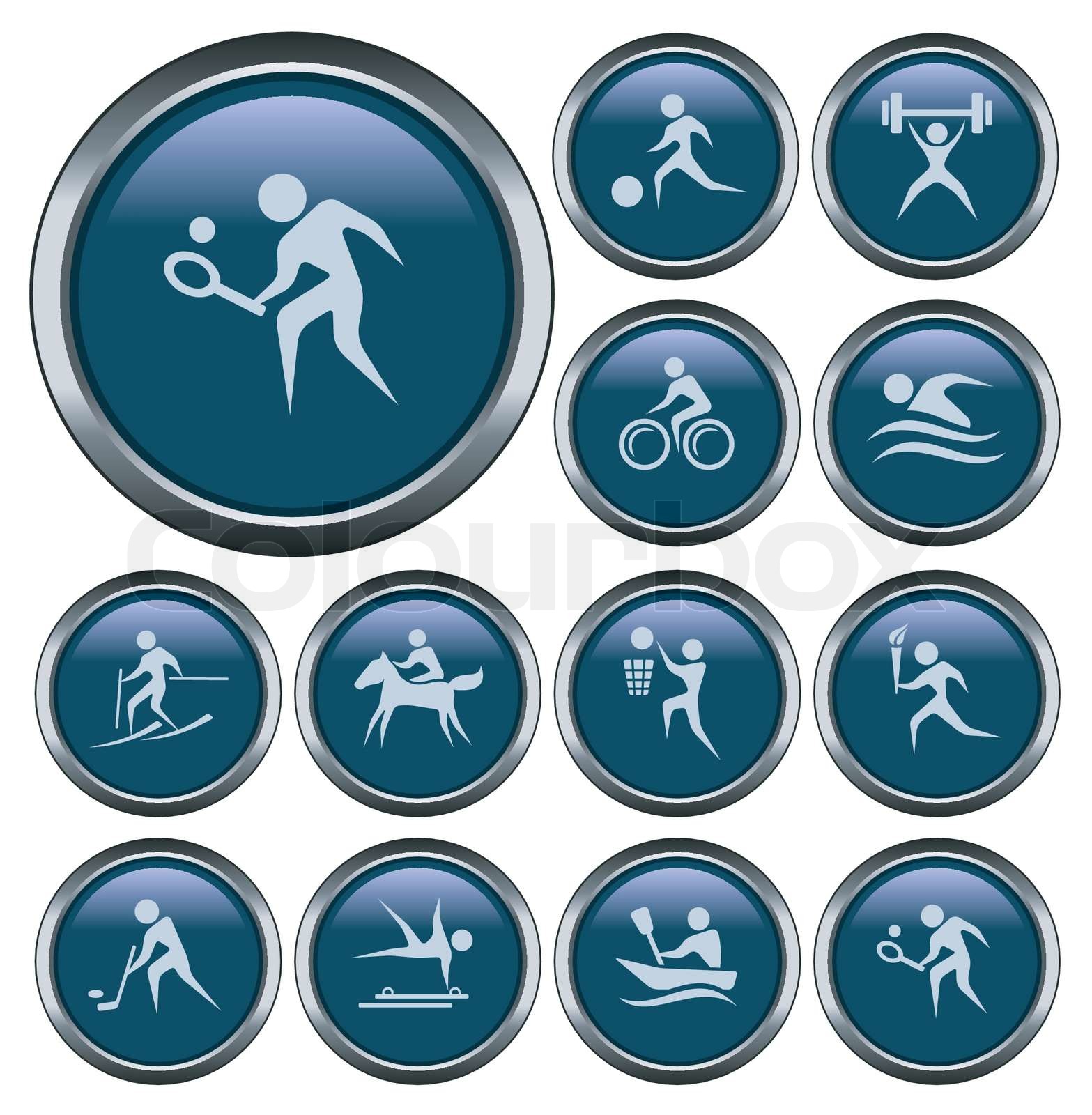 Sport buttons | Stock vector | Colourbox