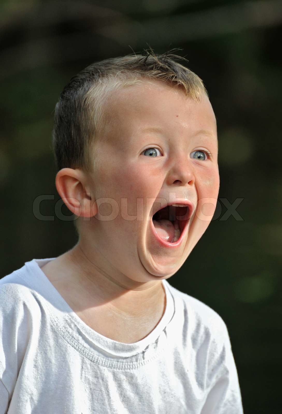 terrified little boy | Stock image | Colourbox