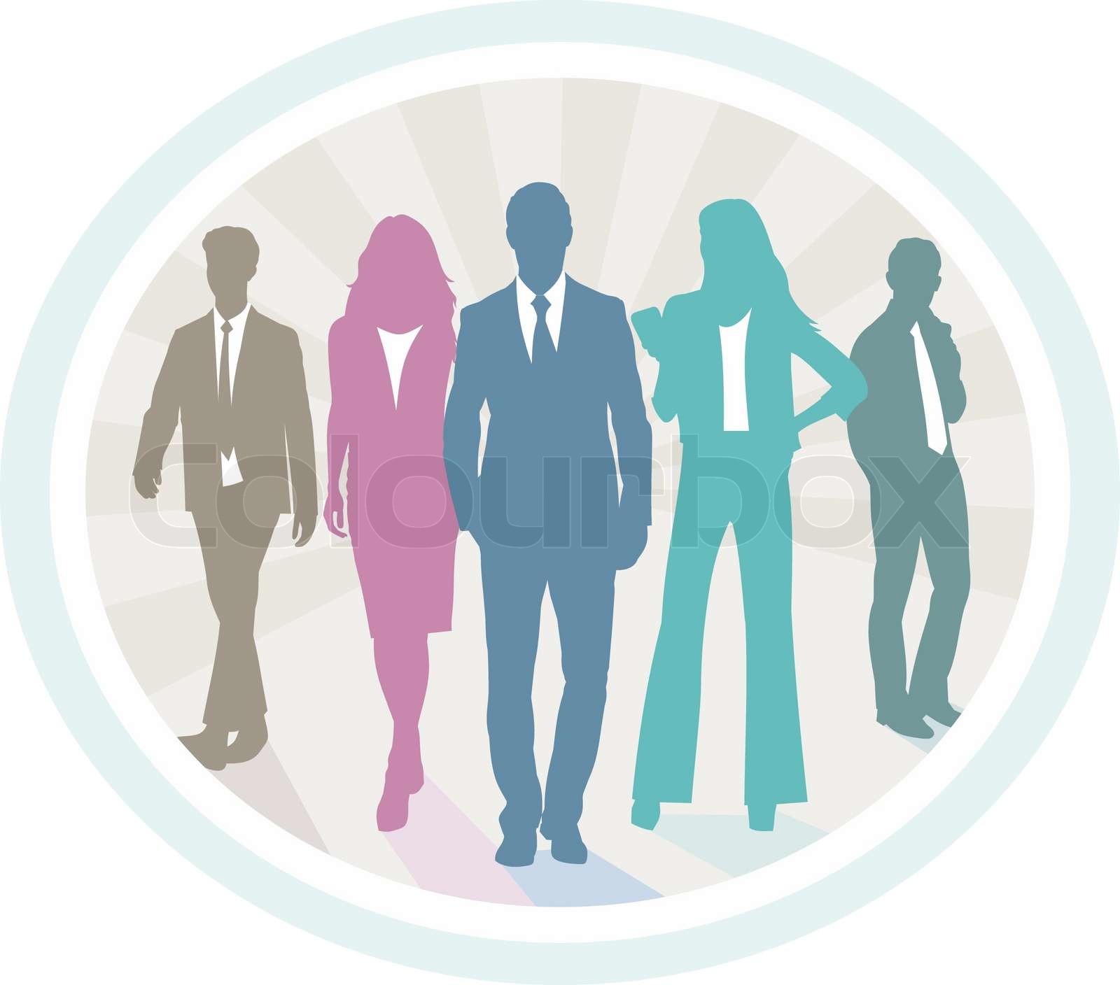 Business people silhouettes. Team building teamwork | Stock vector ...