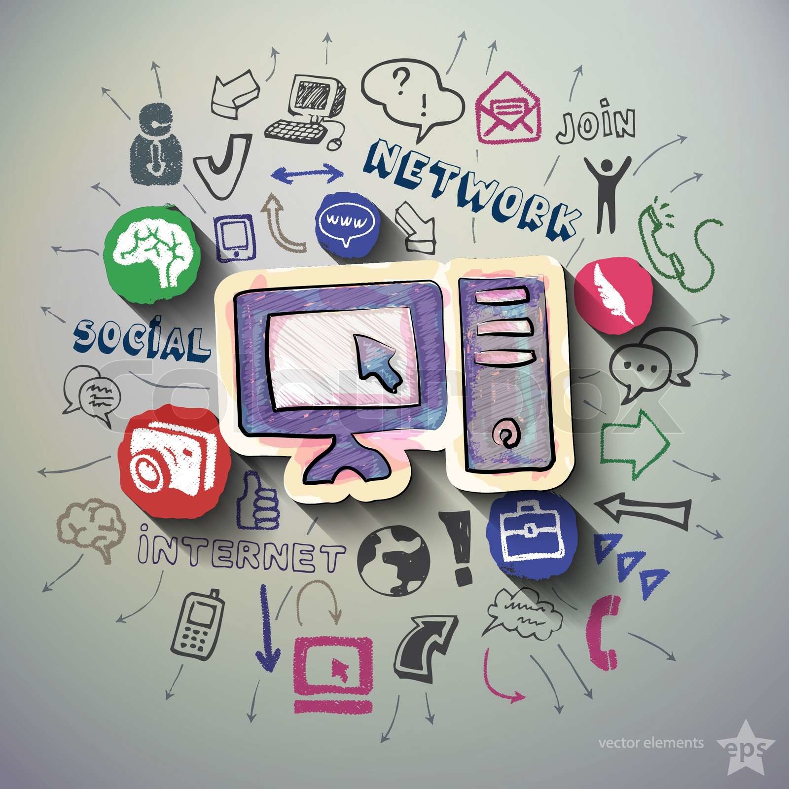 Icon Collage Backgrounds