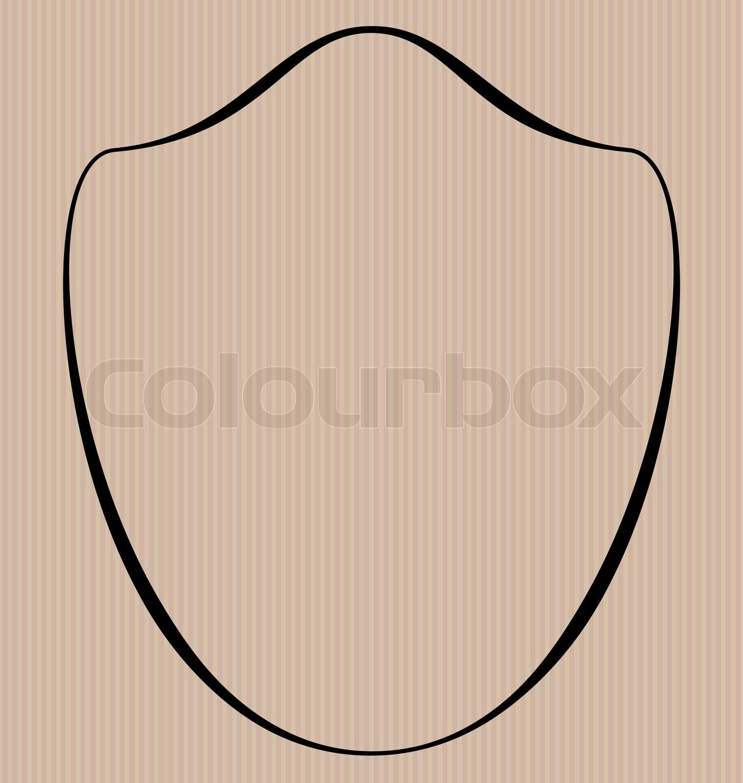 Heraldic shield border label | Stock vector | Colourbox