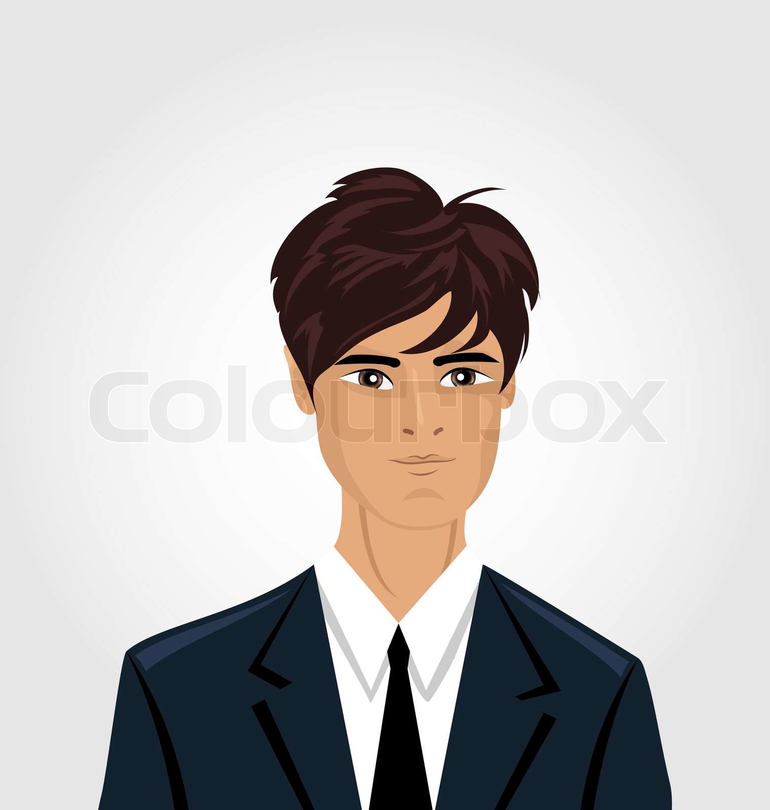 Front face portrait avatar office manager | Stock vector | Colourbox