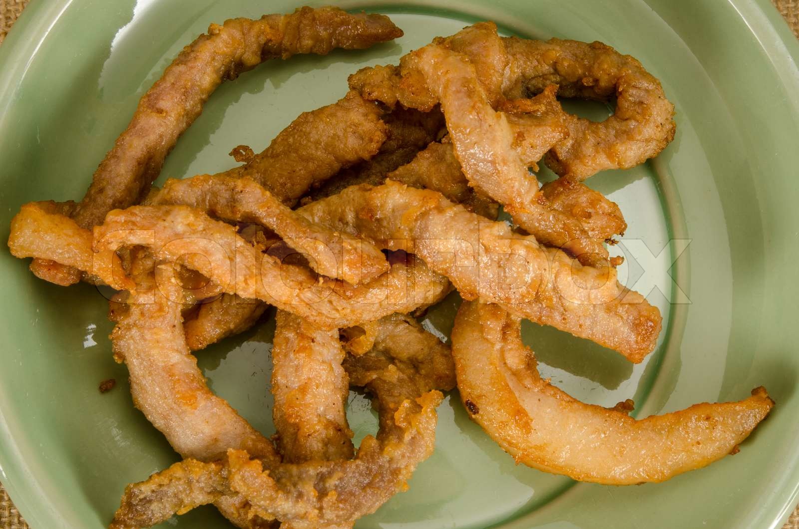 Strip fried pork | Stock image | Colourbox