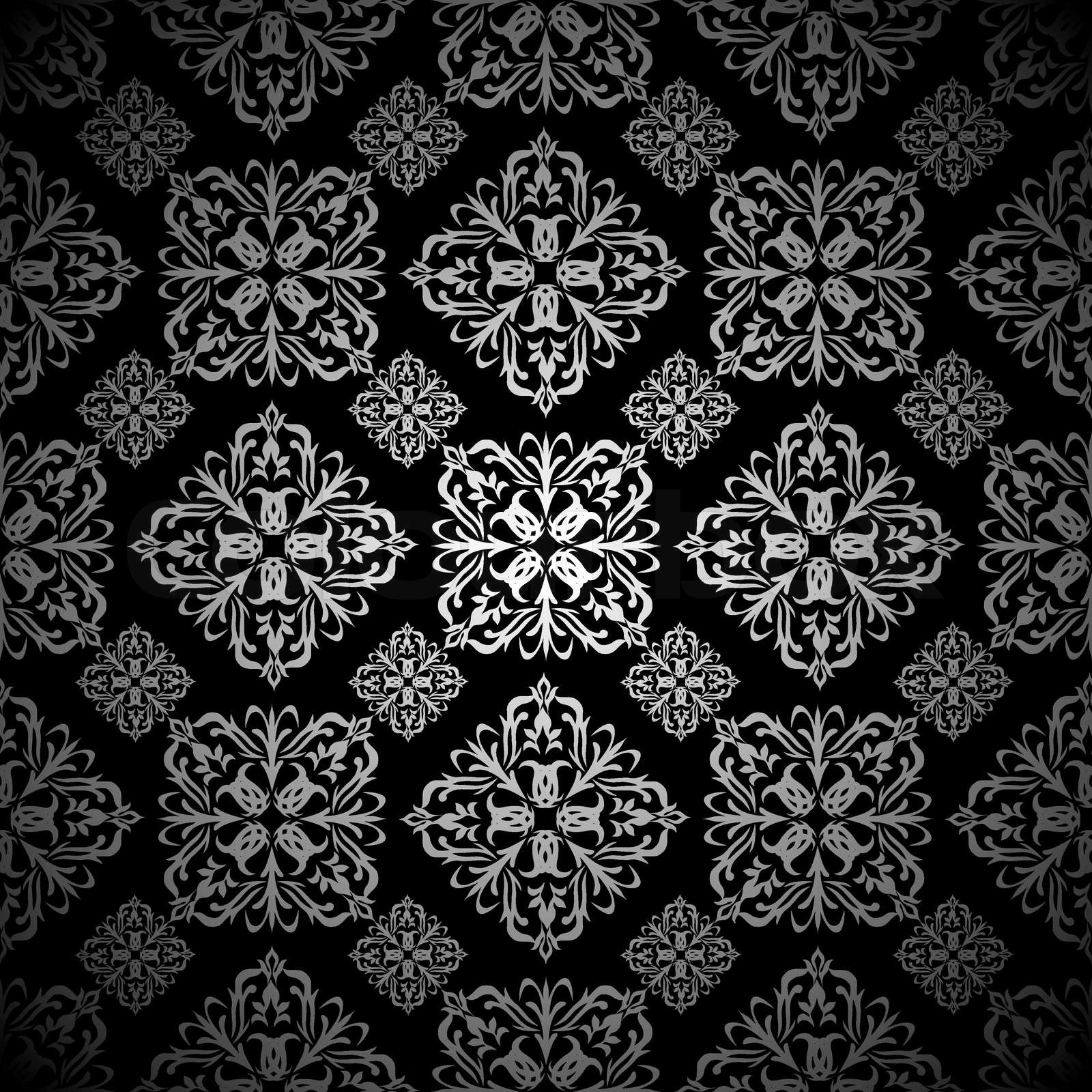 Silver and black seamless tile background wallpaper pattern | Stock ...