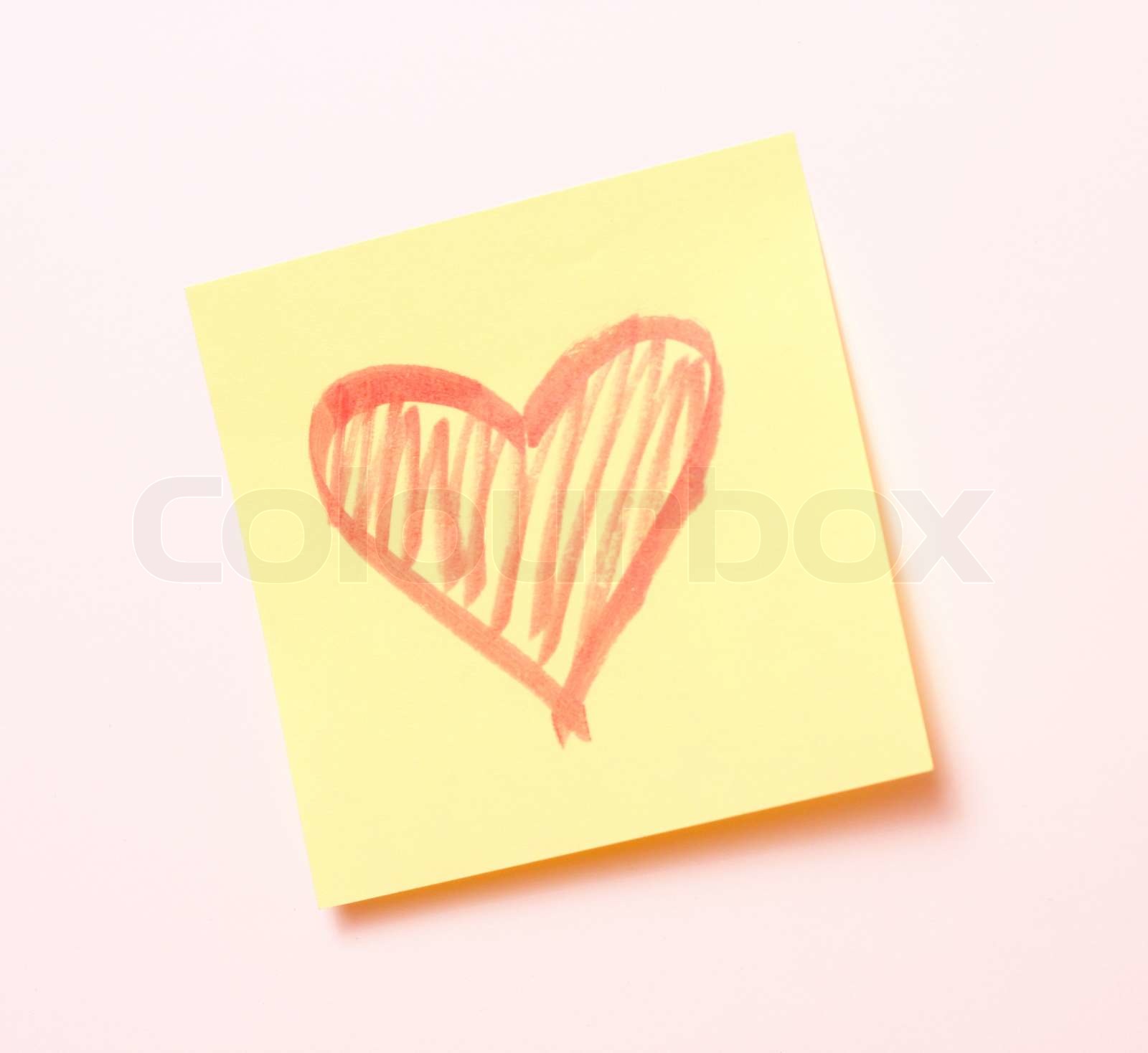 Yellow note | Stock image | Colourbox