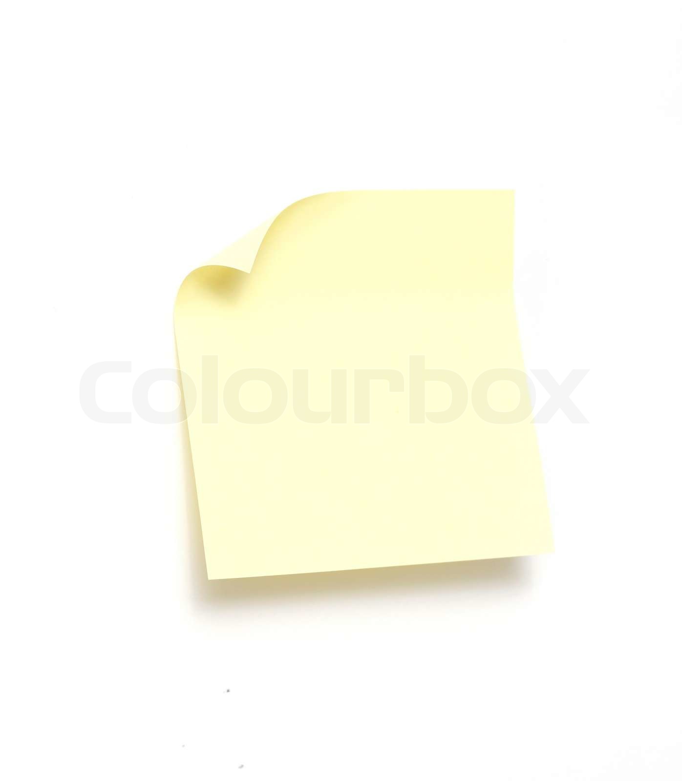 Yellow note | Stock image | Colourbox