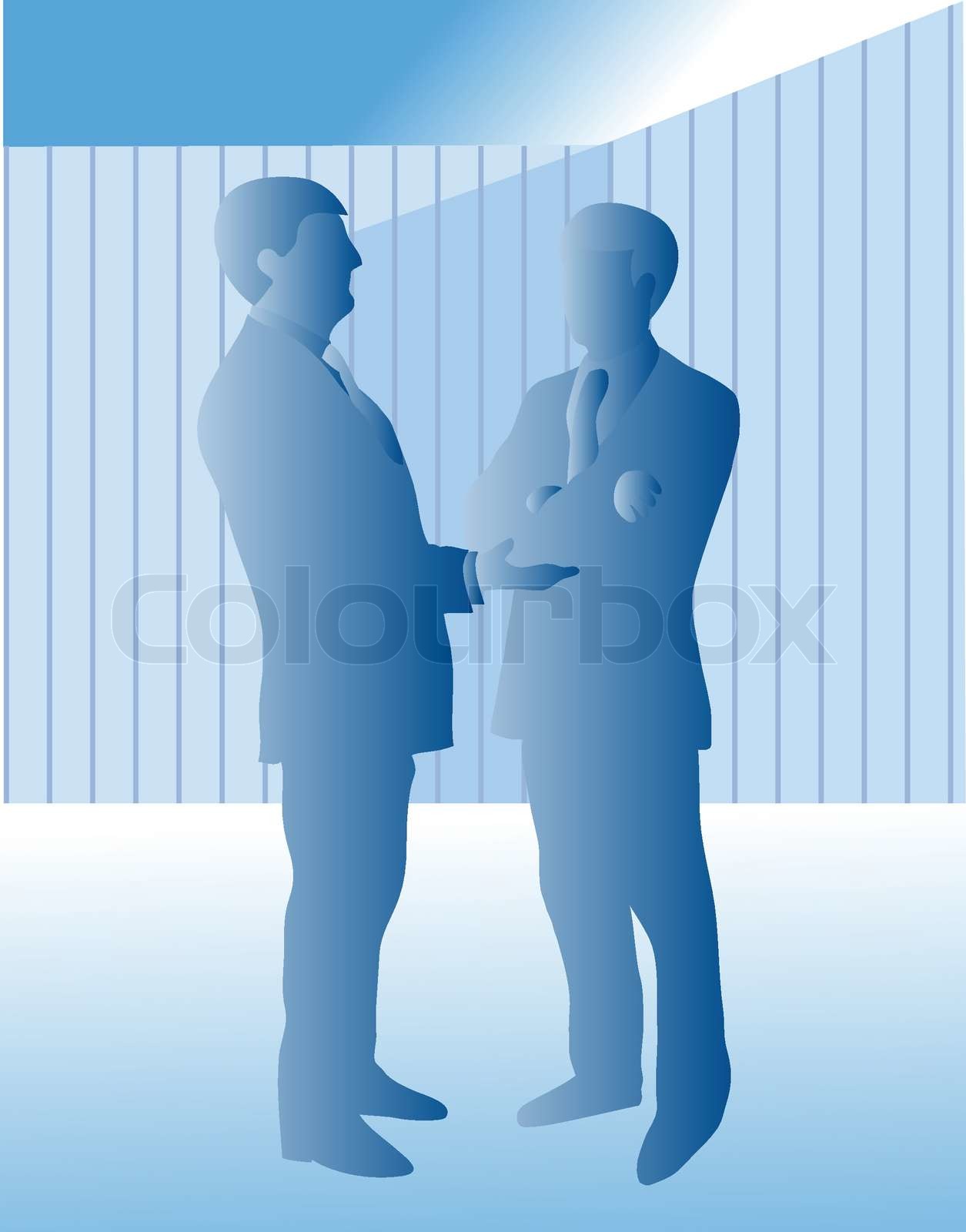 Two business men talking | Stock vector | Colourbox