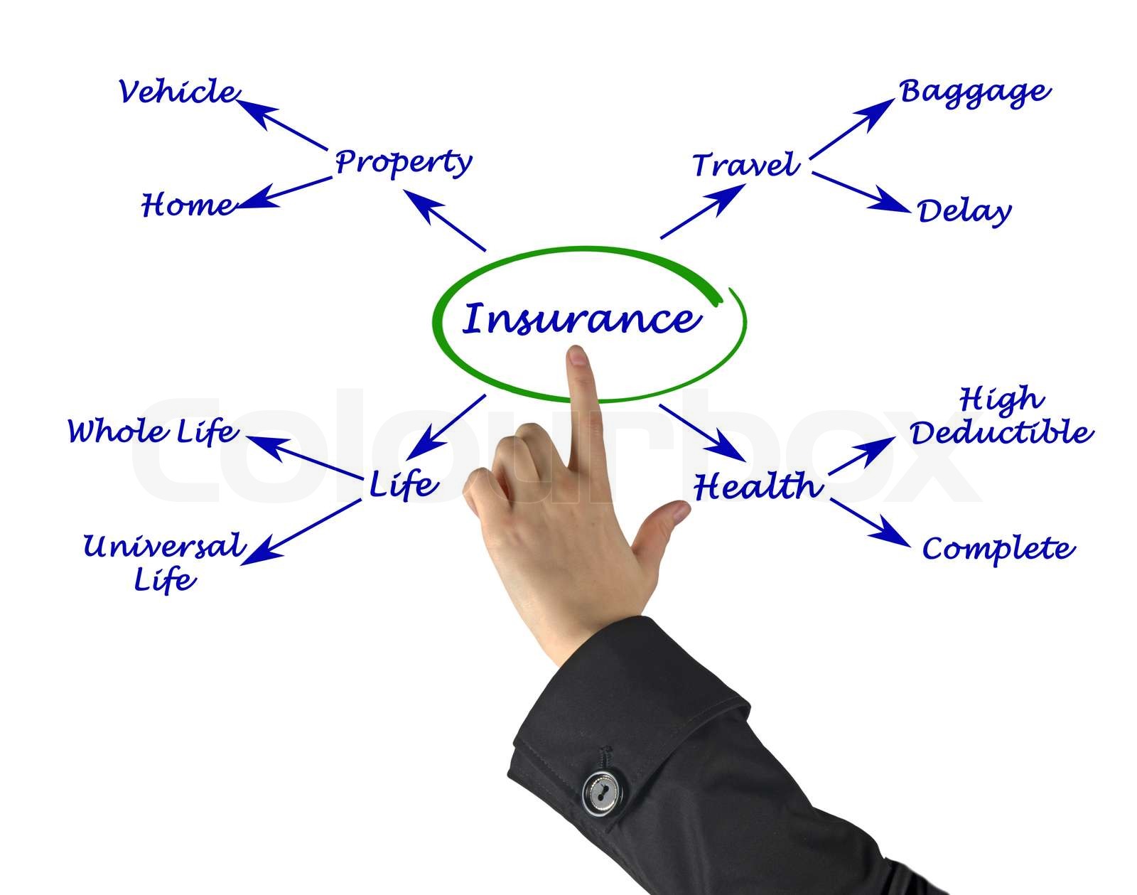 Diagram of insurance | Stock image | Colourbox