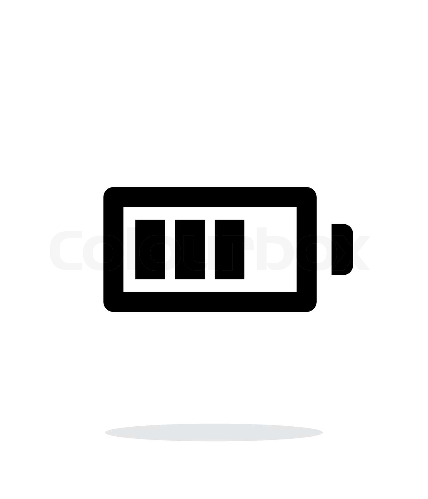 Battery charge simple icon on white background. | Stock vector | Colourbox