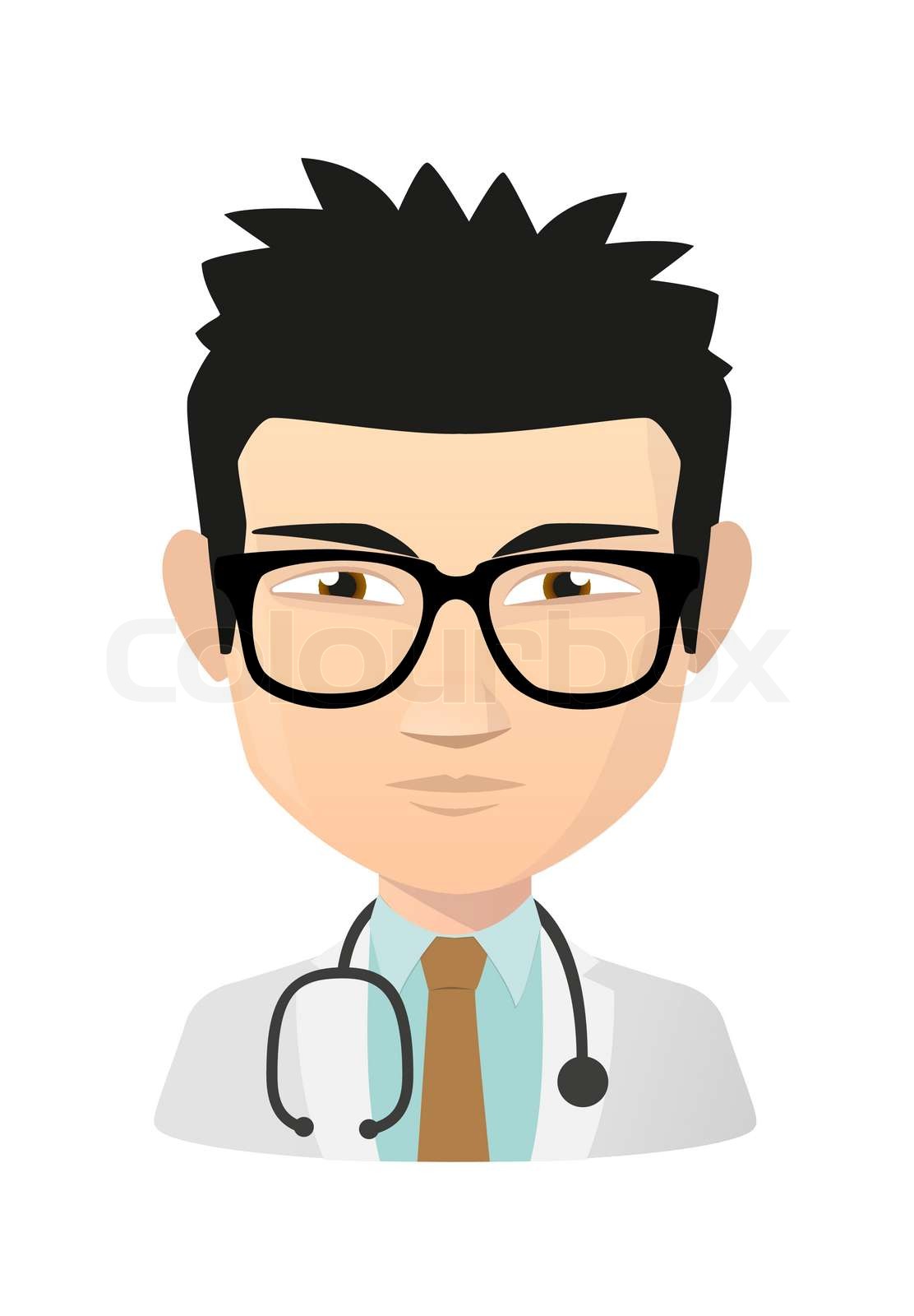 Asian doctor avatar | Stock vector | Colourbox