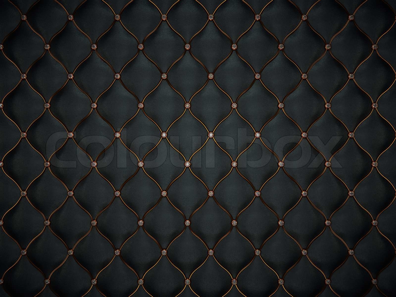 Luxury leather pattern with golden wire and diamonds | Stock image ...