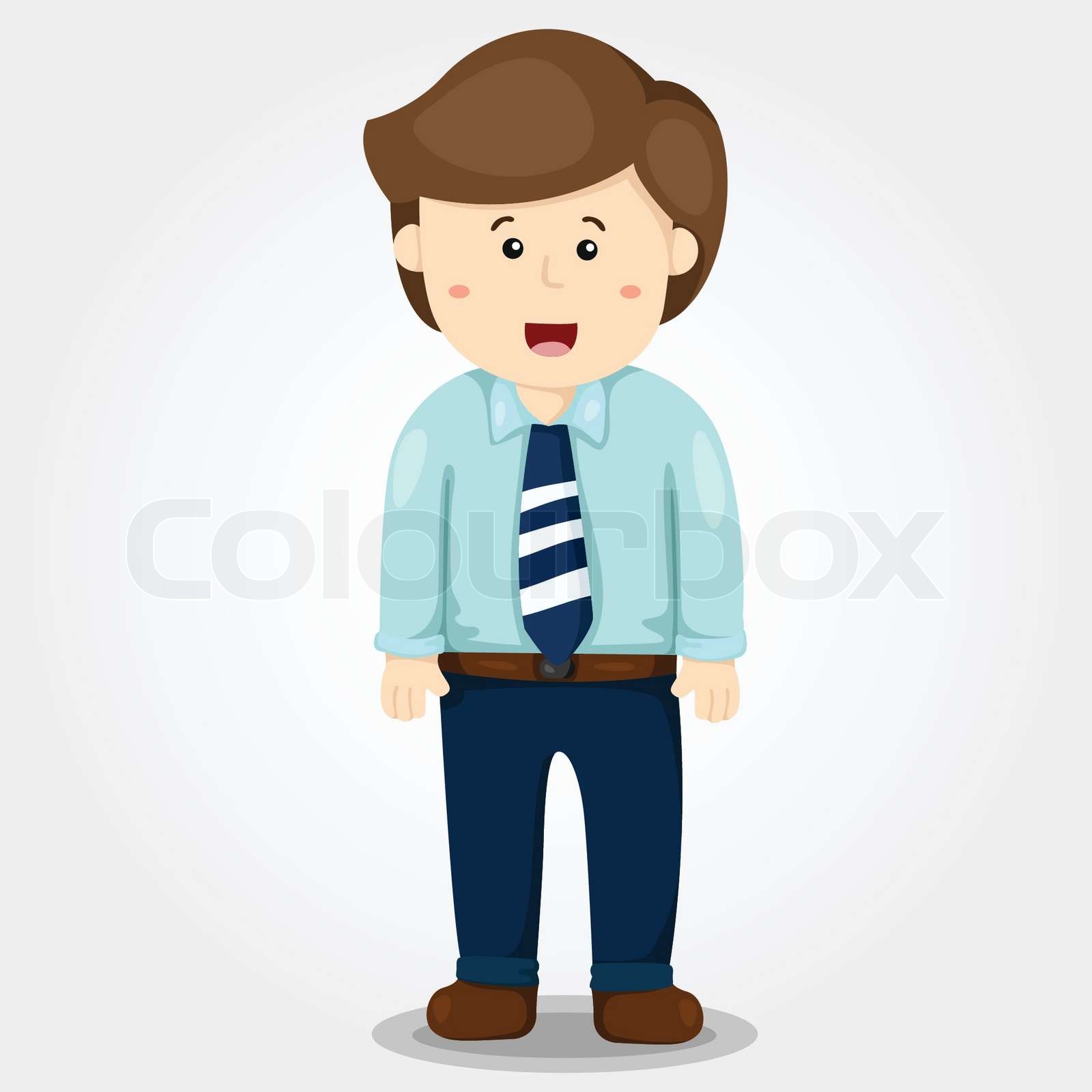 Illustrator of father smile | Stock vector | Colourbox