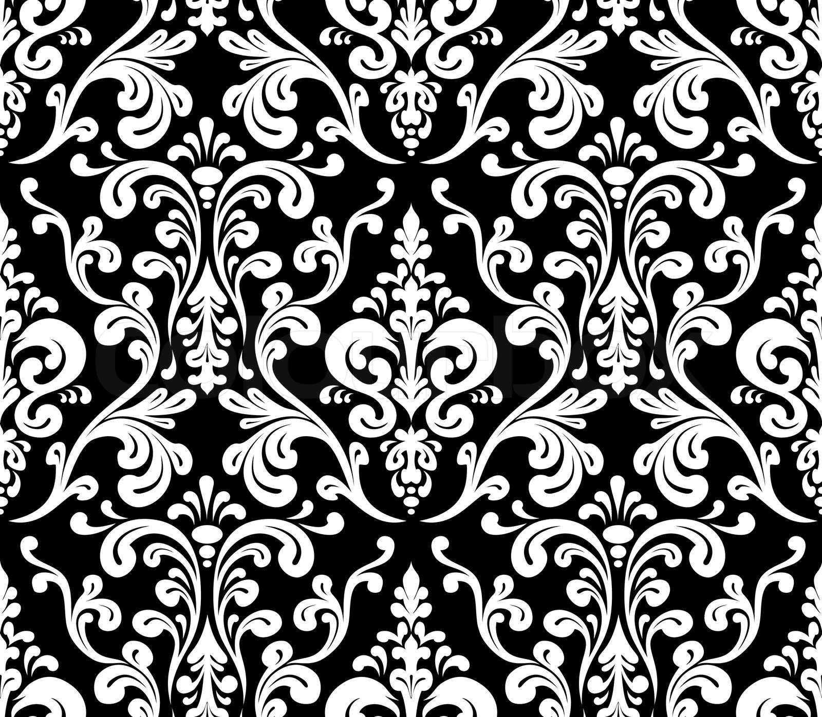 Black And White Damask Backgrounds
