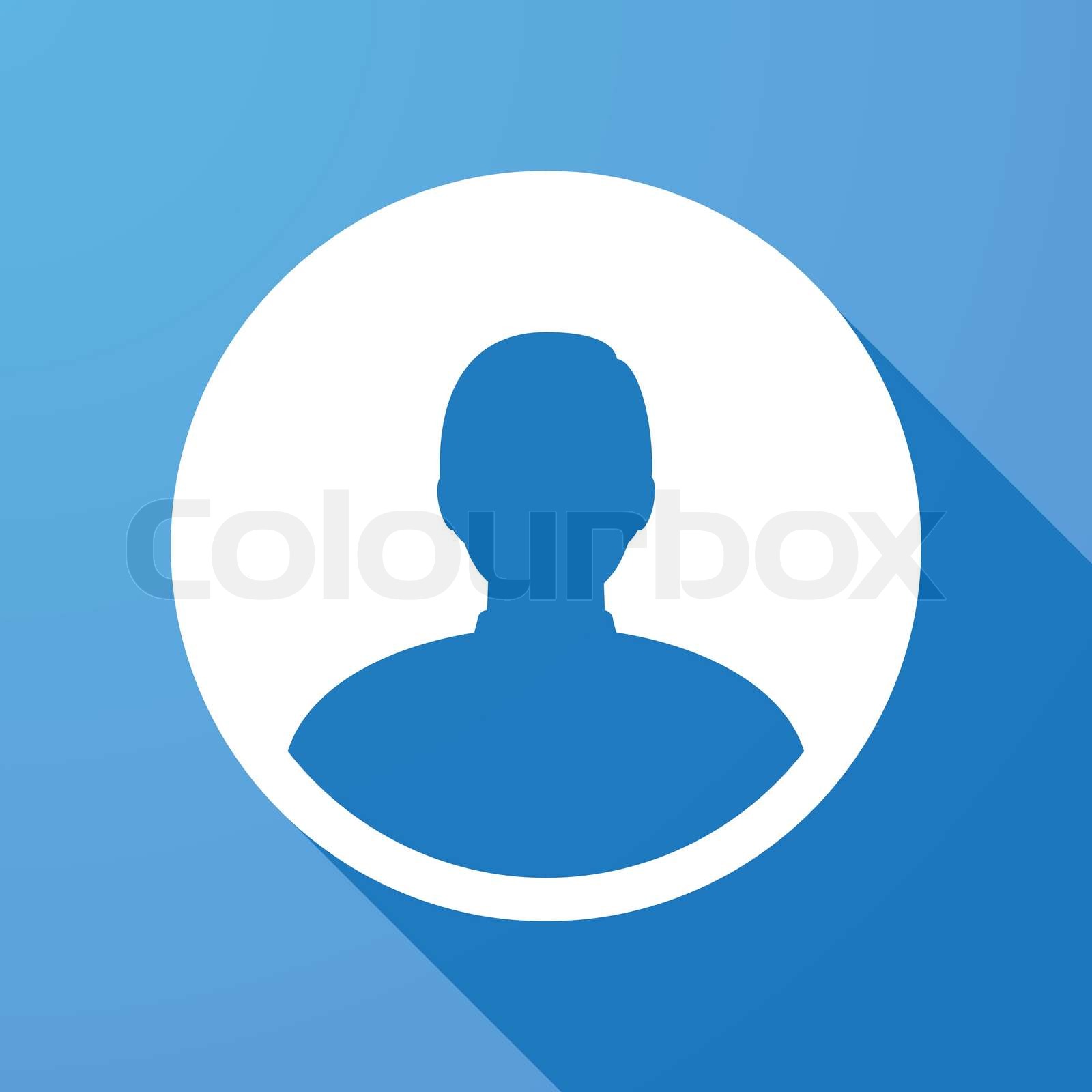 Long shadow icon with an avatar | Stock vector | Colourbox