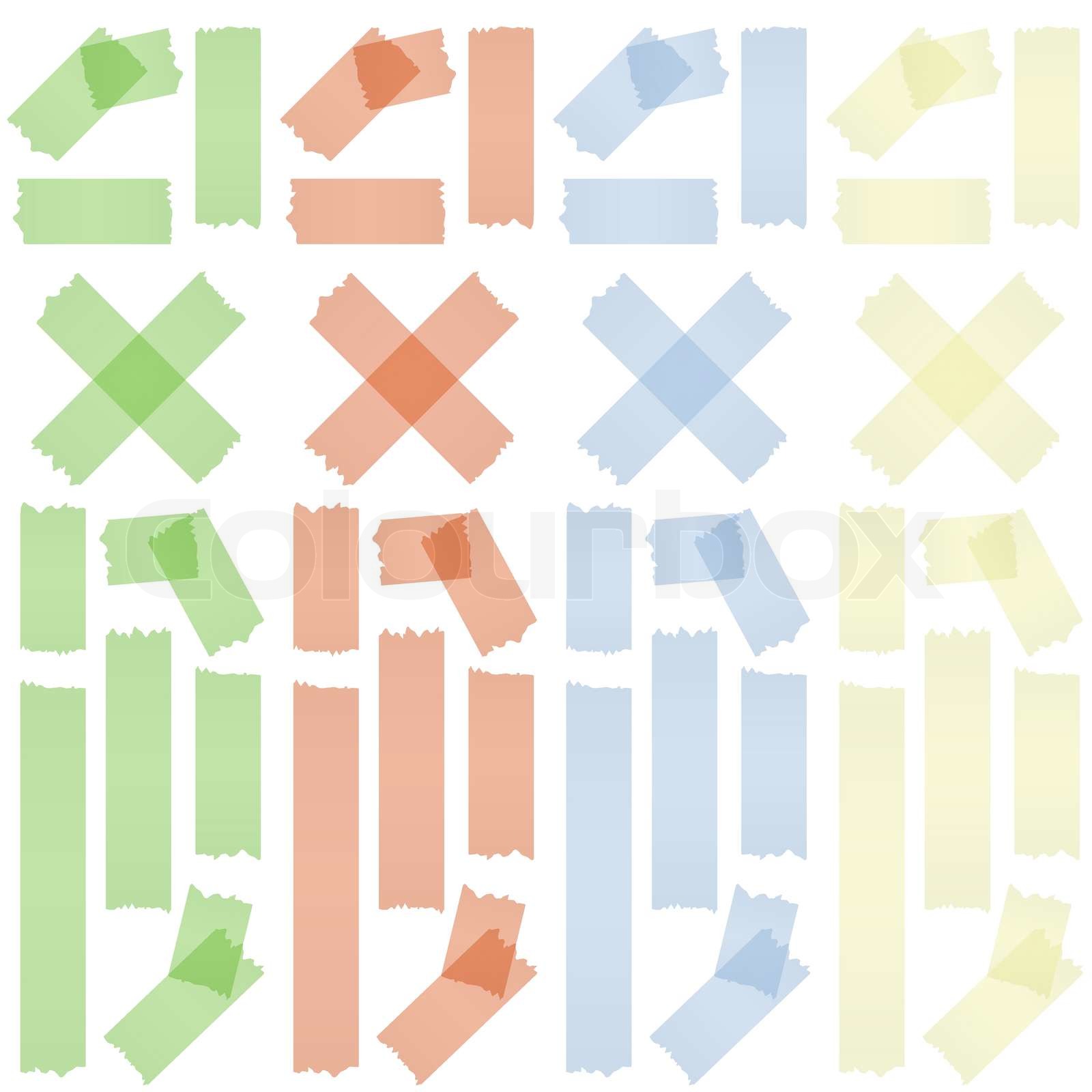 colored tapes collection | Stock vector | Colourbox