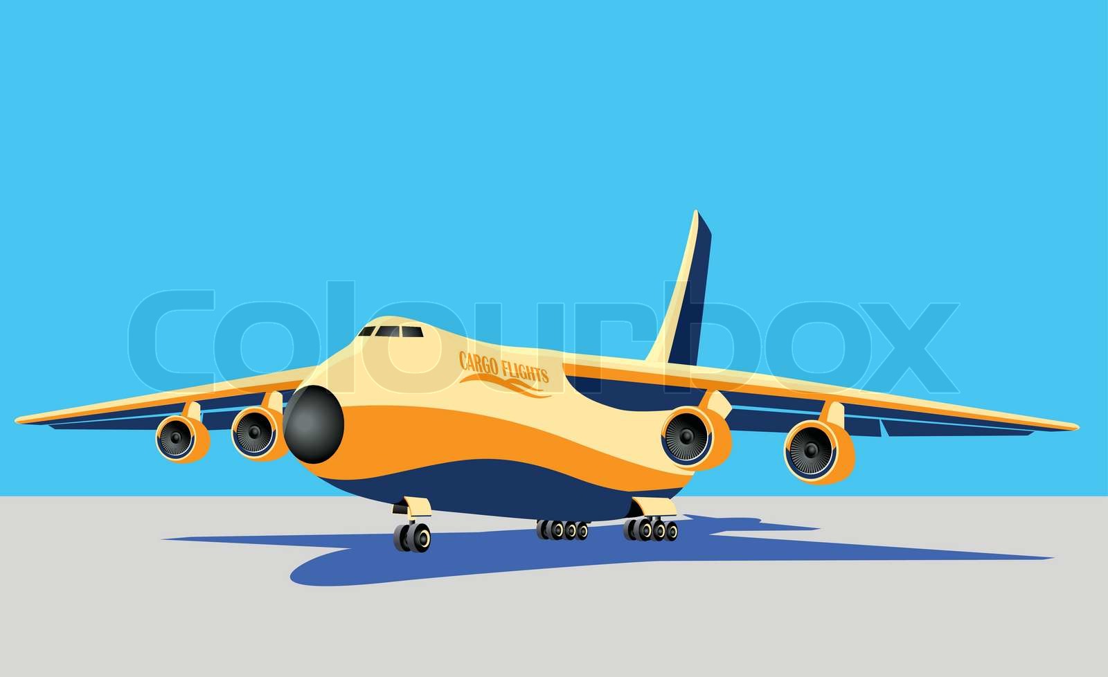 large cargo plane | Stock vector | Colourbox