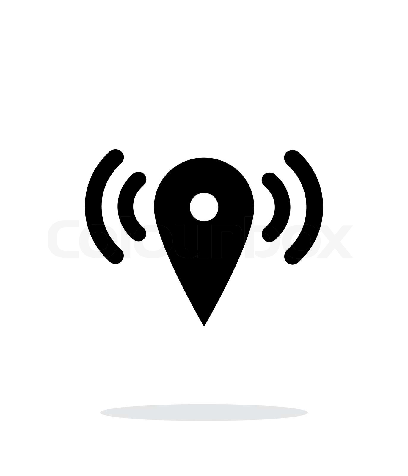 Map point signal icon on white background. | Stock vector | Colourbox